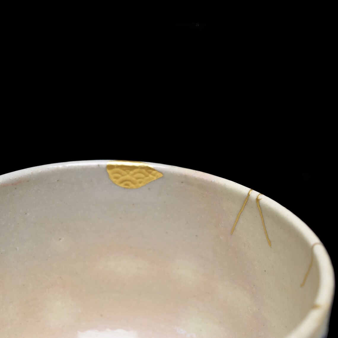 FOODSAFE TRADITIONAL KINTSUGI With Pure Real Gold Kyo Chawan With ...