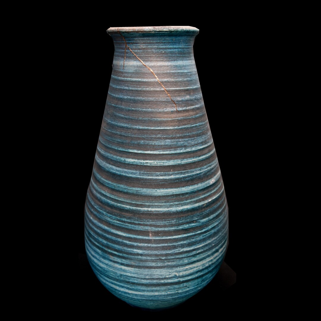 Grand vase en céramique d'accolay bleu gauloise kintsugi ou pur - Etsy ...
