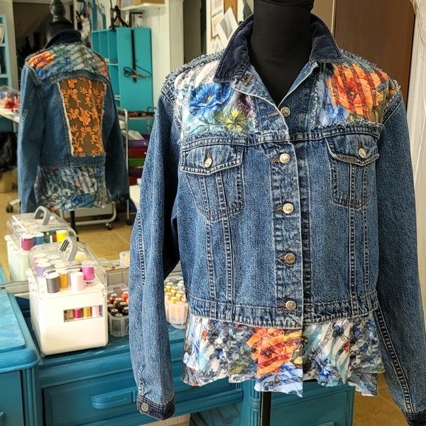 Upcycled Denim Jacket - Etsy