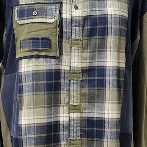 Upcycled Plaid Shirt, Reworked Clothing, OOAK Top, Repurposed Clothing ...