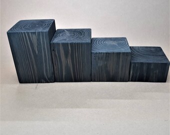 Storage & Organization Wooden Block Display Riser Wood Square Riser ...