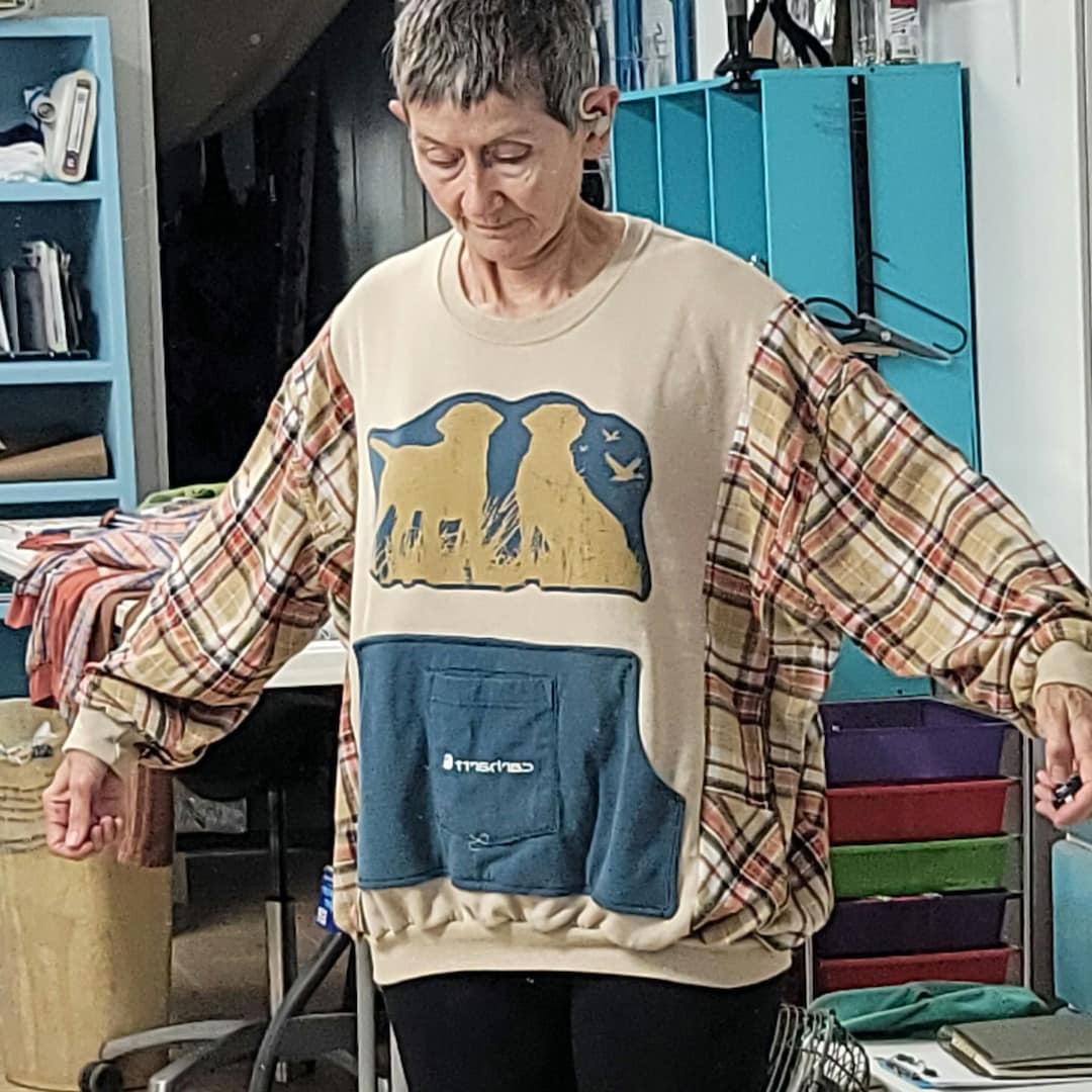 Reworked Sweatshirt, Upcycled Sweatshirt, Repurposed Clothing, Altered ...