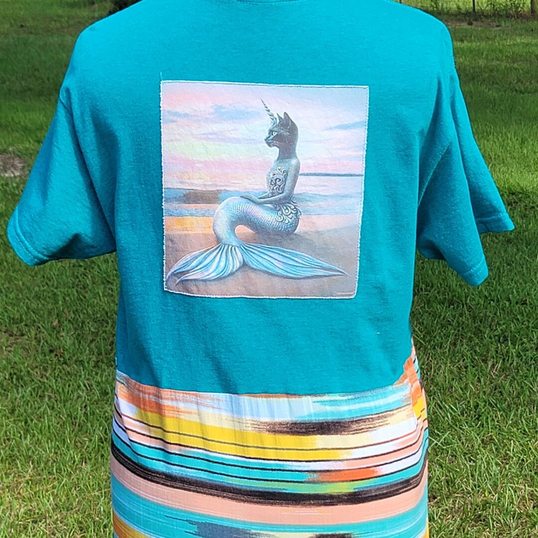 Upcycled Tee Shirt Dress, Reworked Thrift, Graphic Tshirt Dress, Beach ...