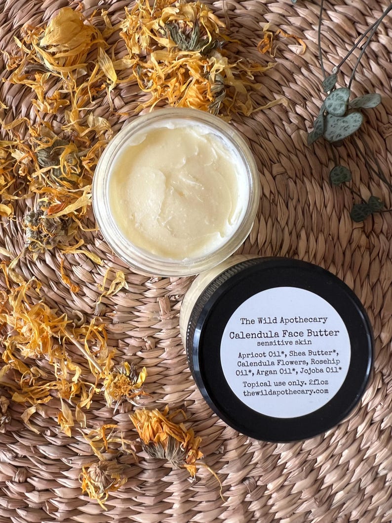 Calendula Face Cream: Organic Herbal Balm for Dry, Sensitive Skin - Etsy