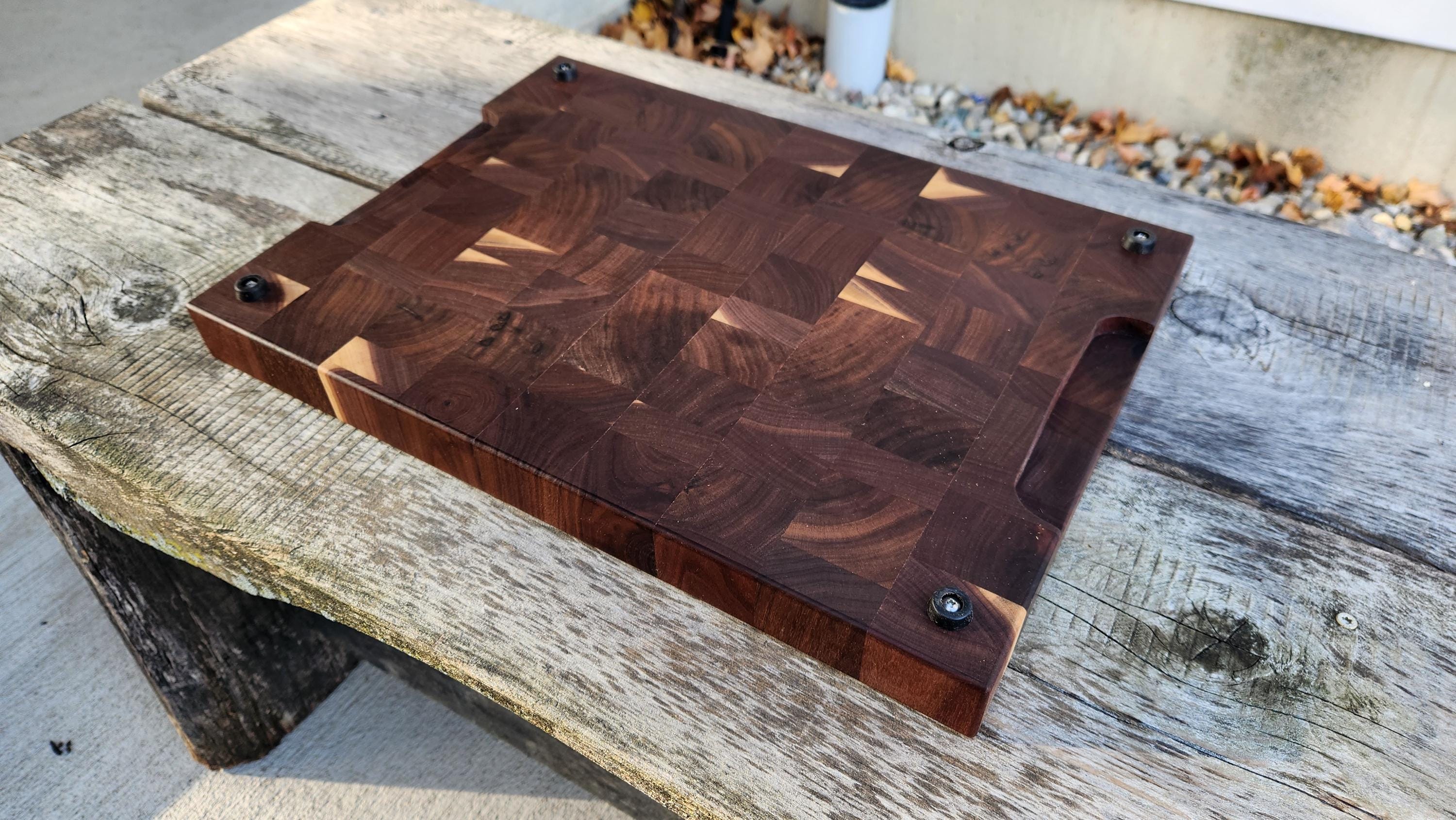 Large Walnut End Grain Cutting Board With Juice Groove 17.25x12.5x1.5 ...