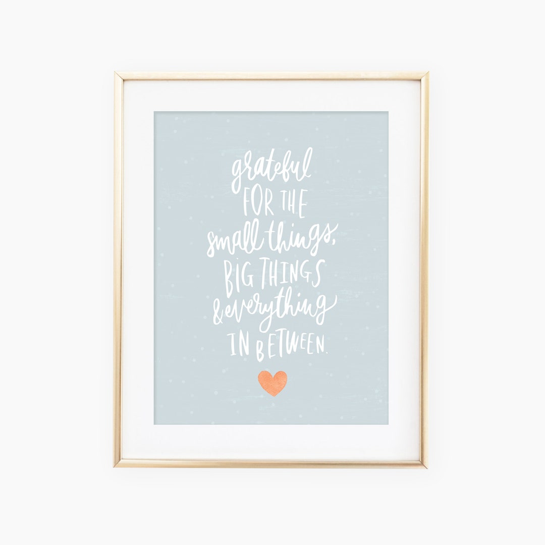 Grateful for the Small Things, Big Things and Everything in Between ...