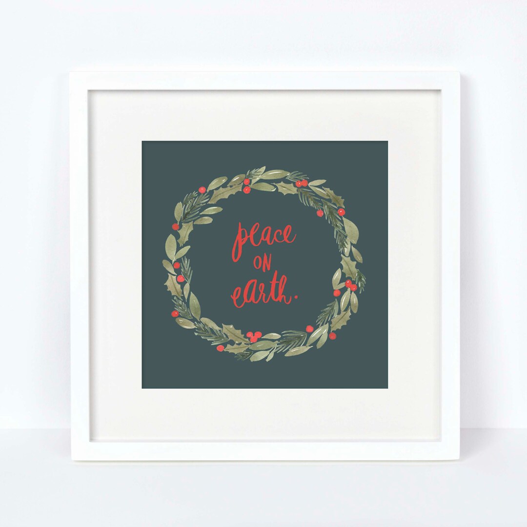 Peace on Earth Christmas Art Print - Etsy