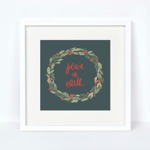 Peace on Earth Christmas Art Print - Etsy