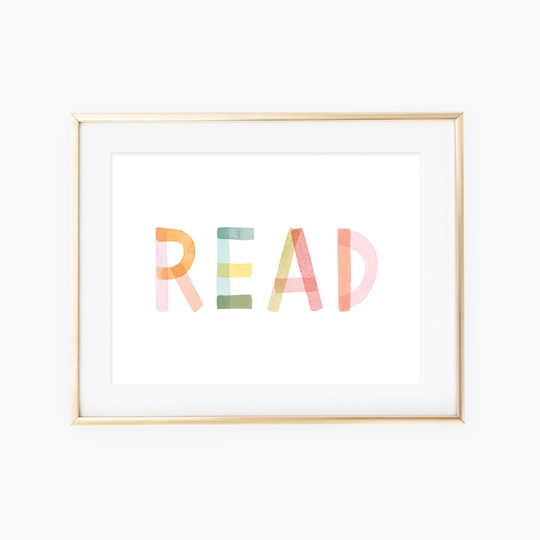 Colorful READ Print - Etsy