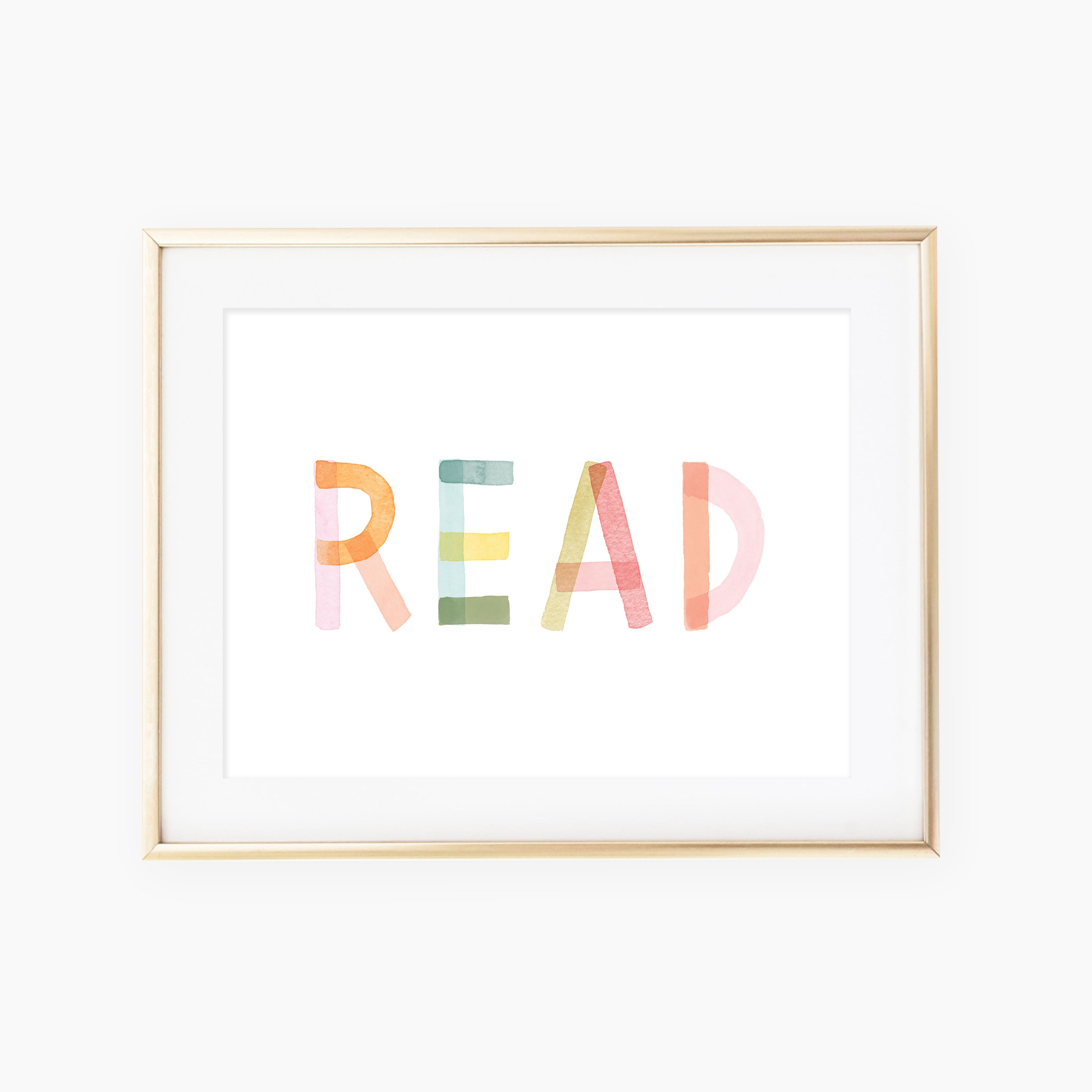 Colorful READ print | Etsy