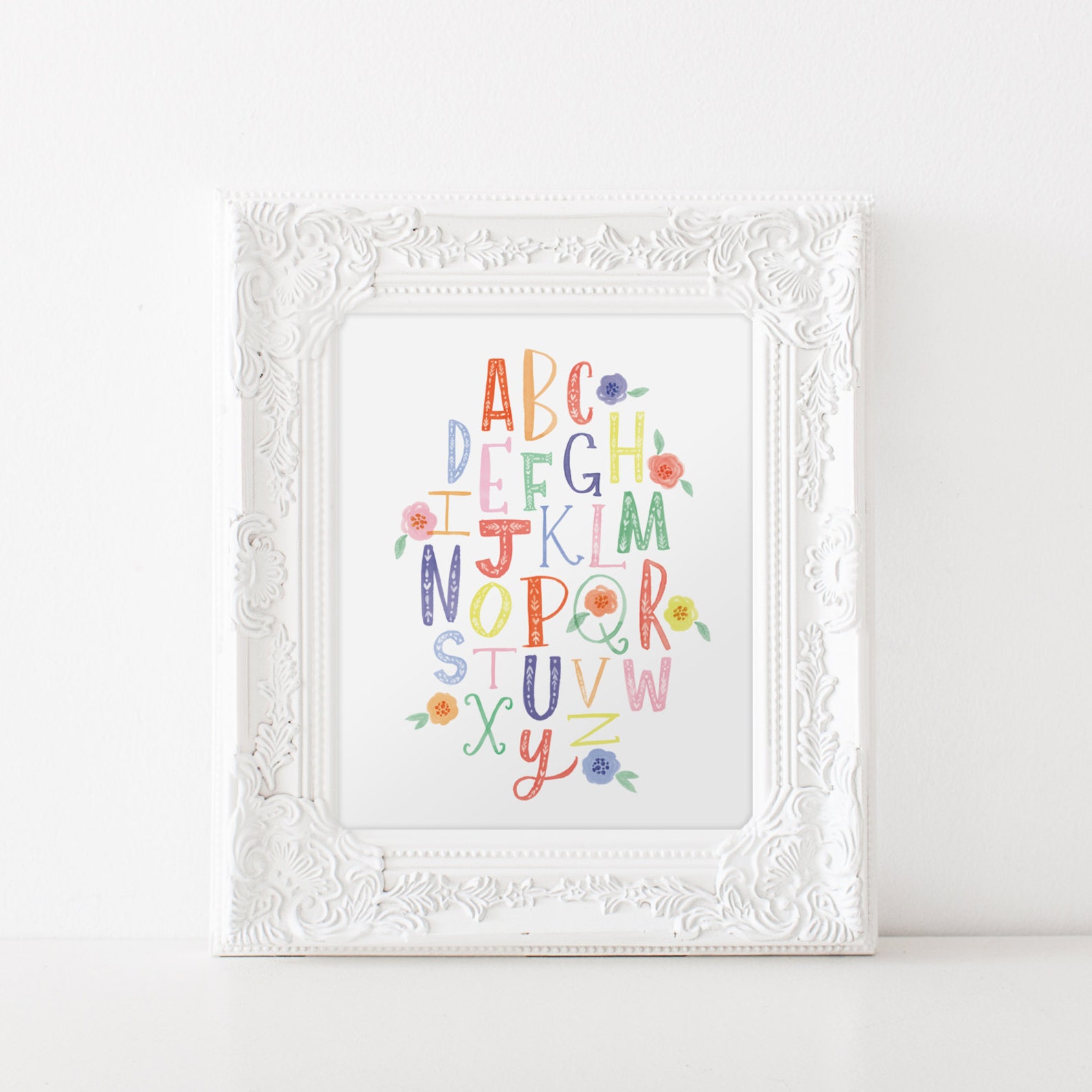 Hand Painted Little Girl's Abc's Print | Etsy