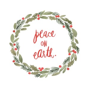 Peace on Earth Christmas Art Print - Etsy