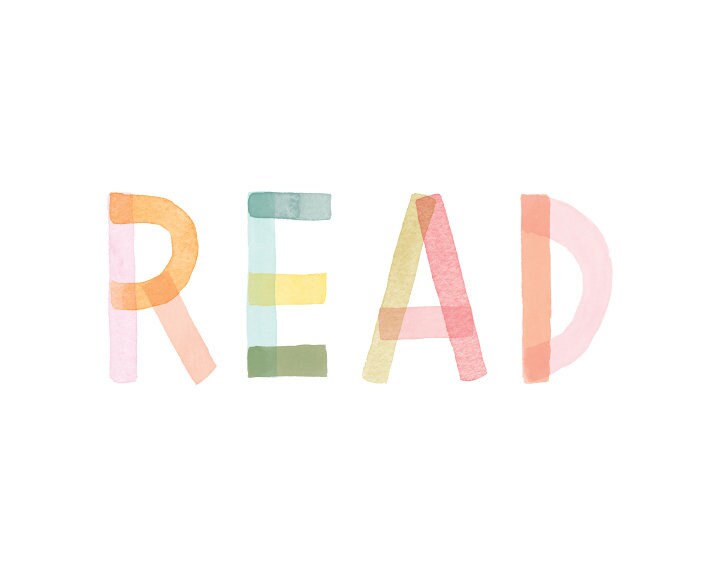 Colorful READ print | Etsy