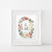 Be Still Floral Watercolor Floral Wreath Art Quote - Etsy