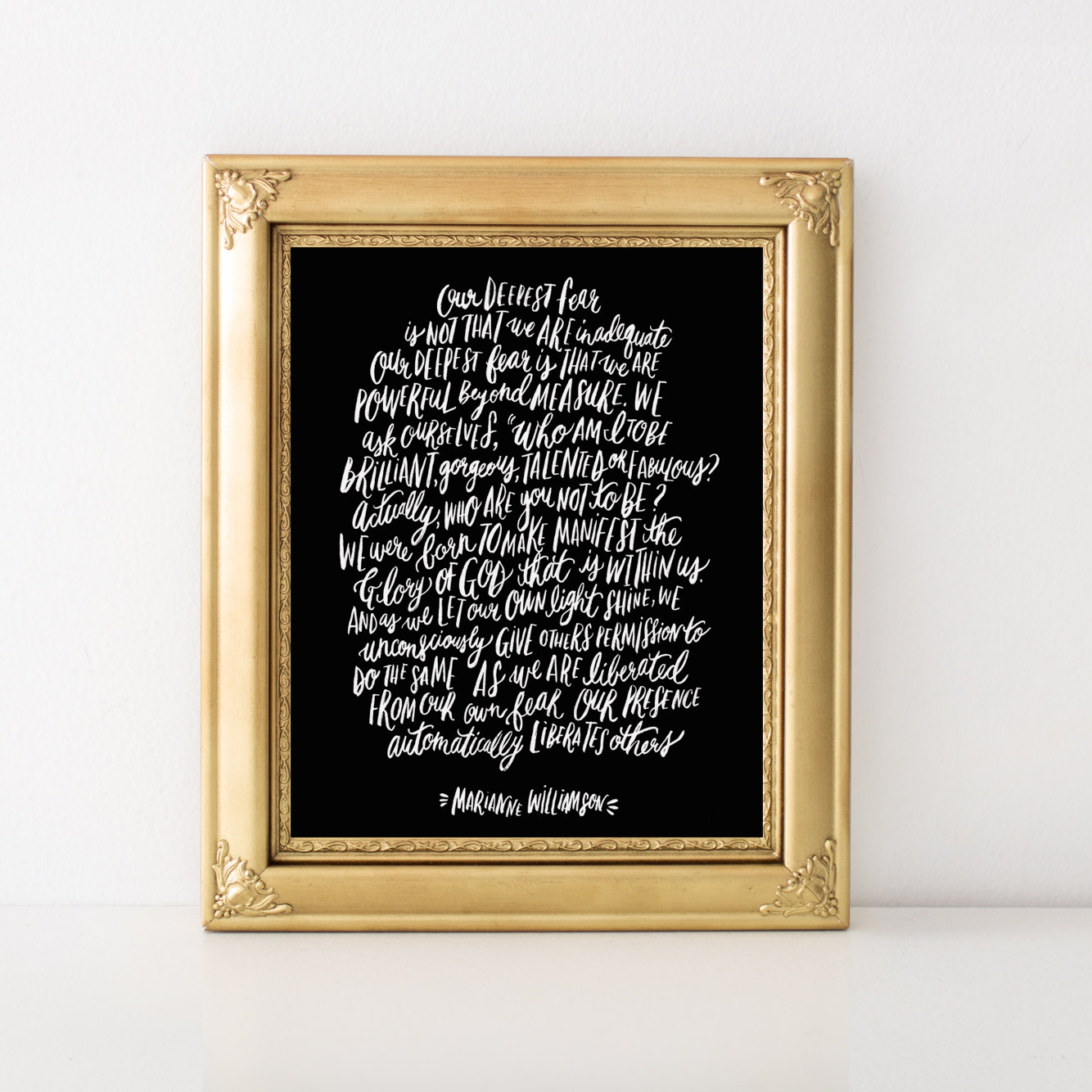 Our deepest fear is that we are powerful beyond measure hand | Etsy