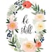 Be Still Floral Watercolor Floral Wreath Art Quote - Etsy