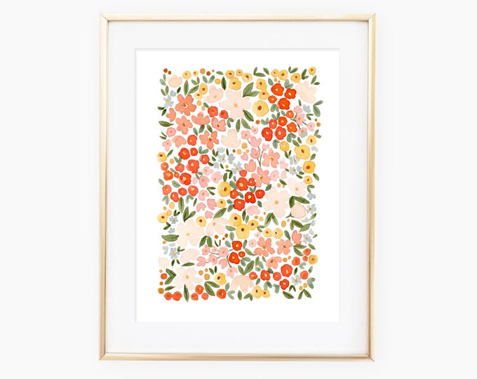 Happy Floral Print - Etsy