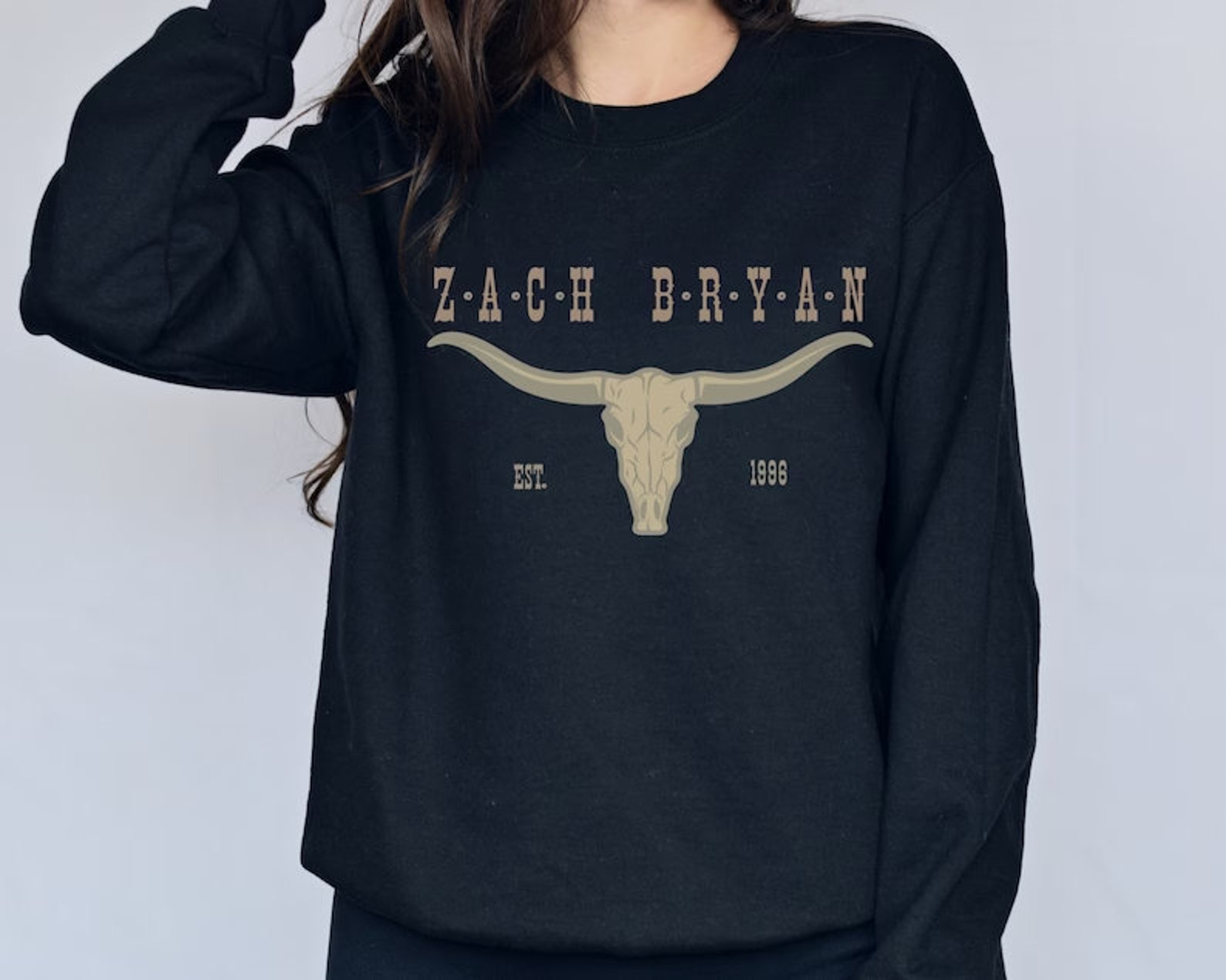 Zach Bryan EST 1996 Sweatshirt & Hoodie, Zach Bryan Bullhead Sweatshirt ...