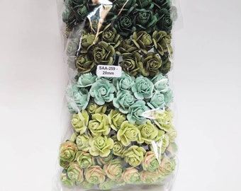 Green Paper Flowers | Etsy