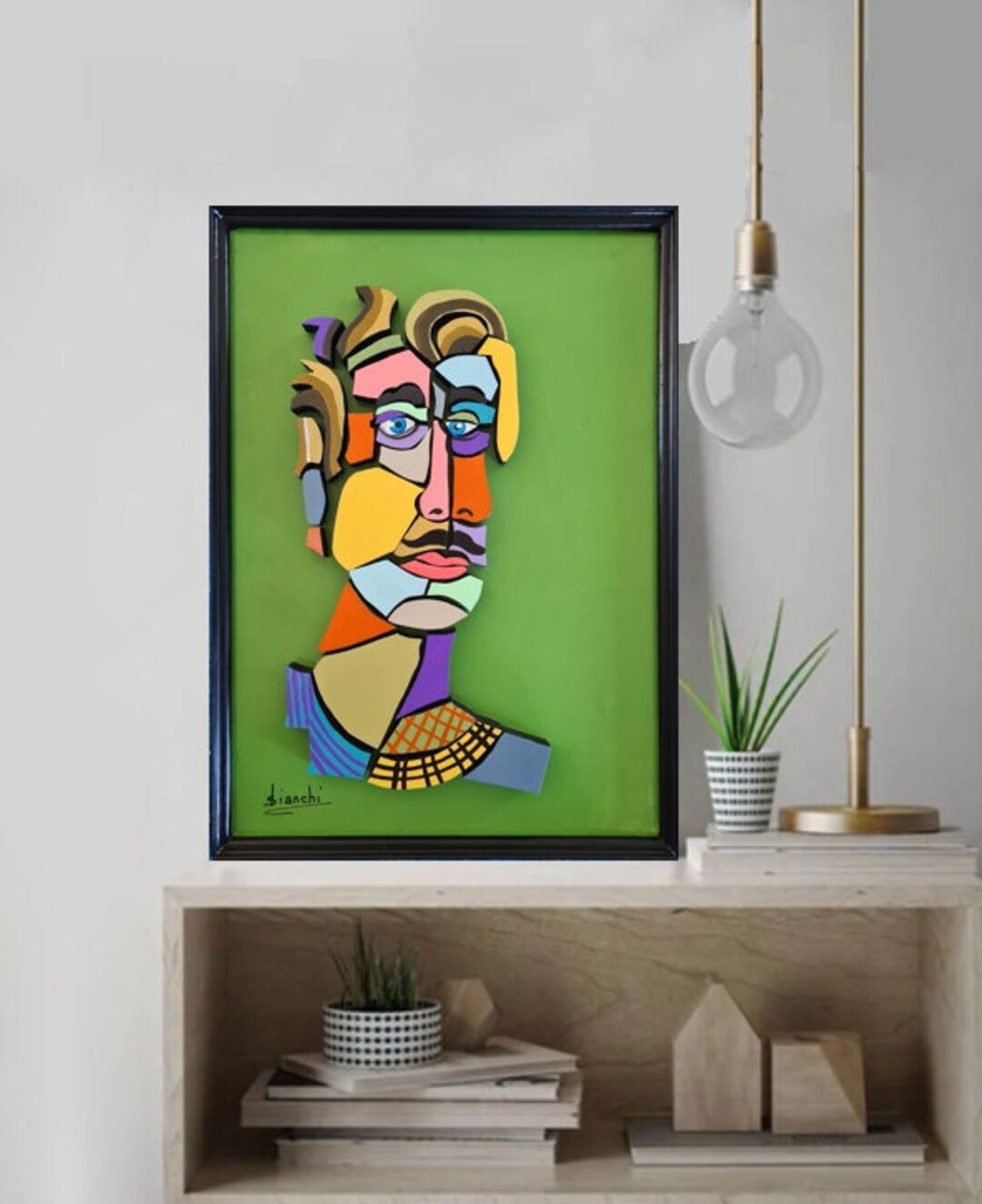 Picasso Style Art Made of Timber Pieces in a Jigsaw Style. - Etsy