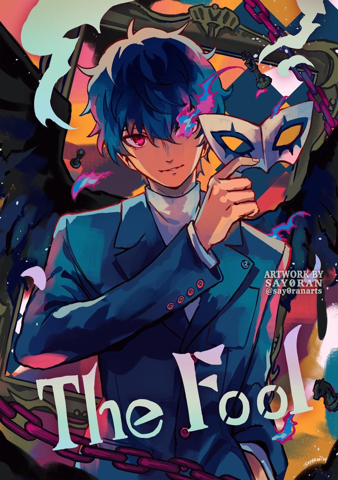 P5 Joker "the Fool" 5x7" Mini Foil Print - Etsy