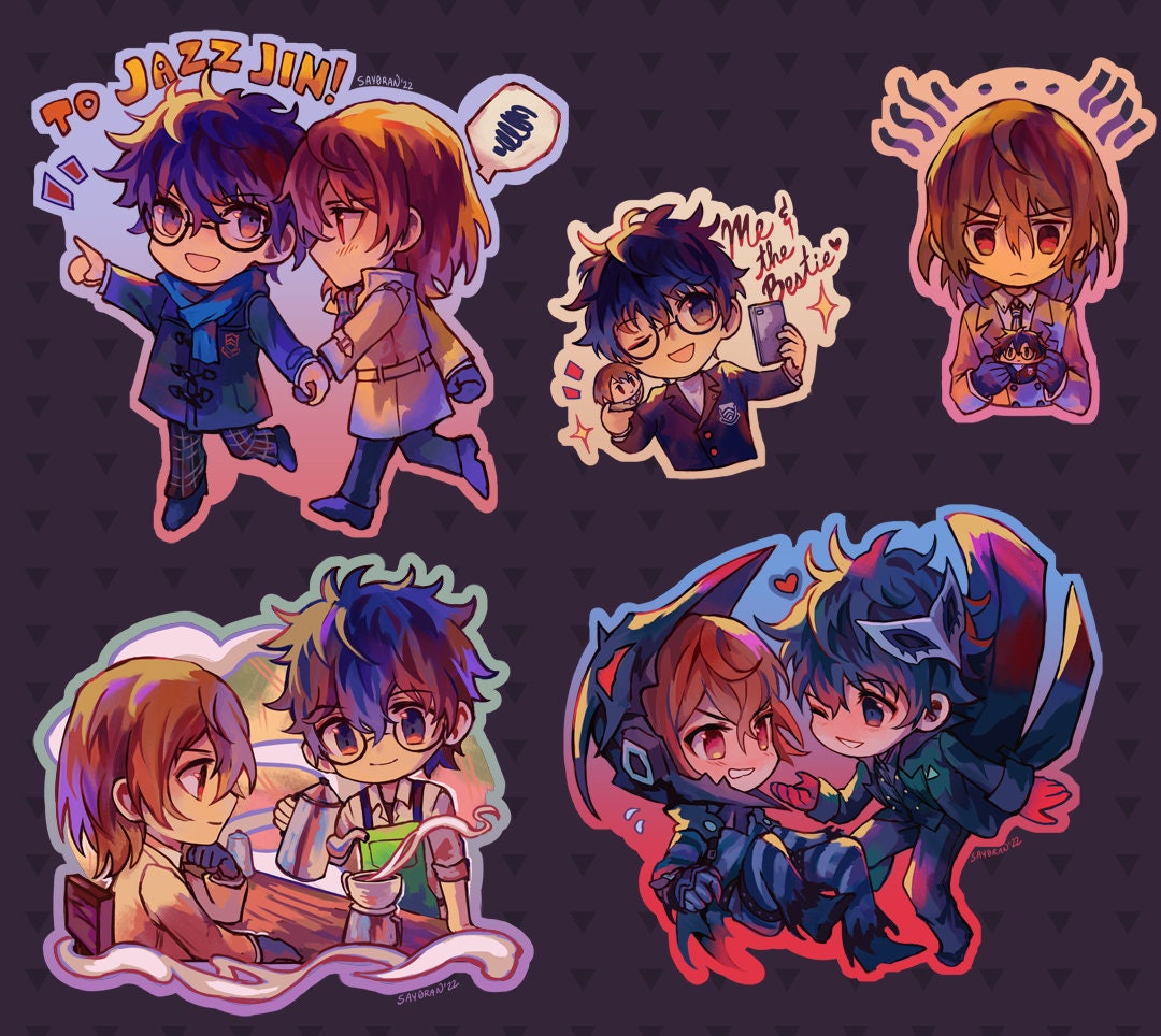 P5 Akechi & Joker Vinyl Stickers - Etsy