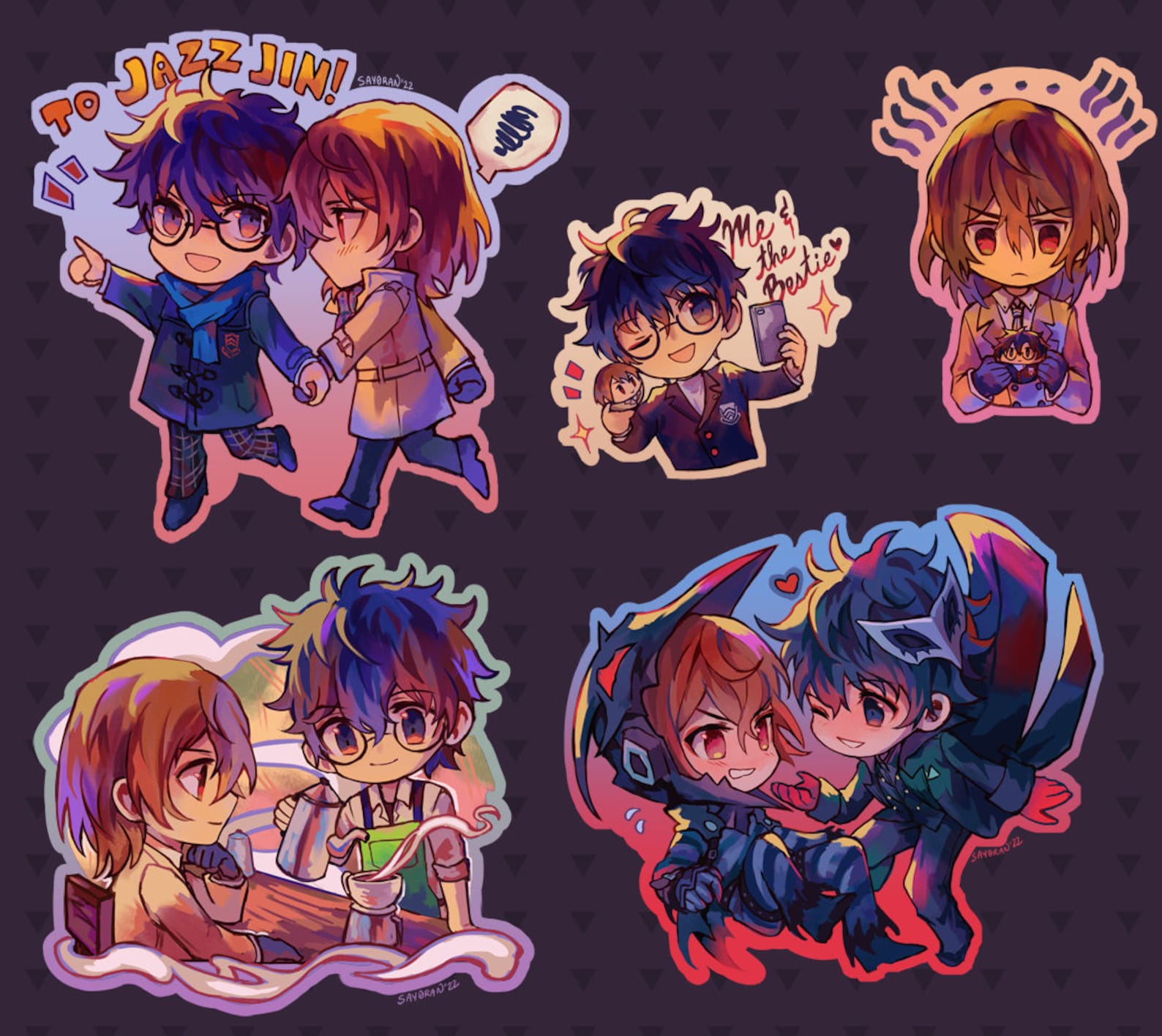 P5 Akechi & Joker Vinyl Stickers - Etsy