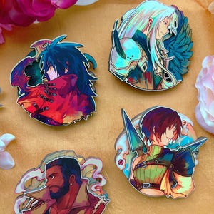 FF7 3" Layered Wood Pins - Etsy