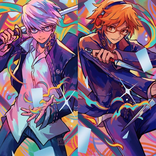 P4 Yu & Yosuke Foil Bookmarks - Etsy