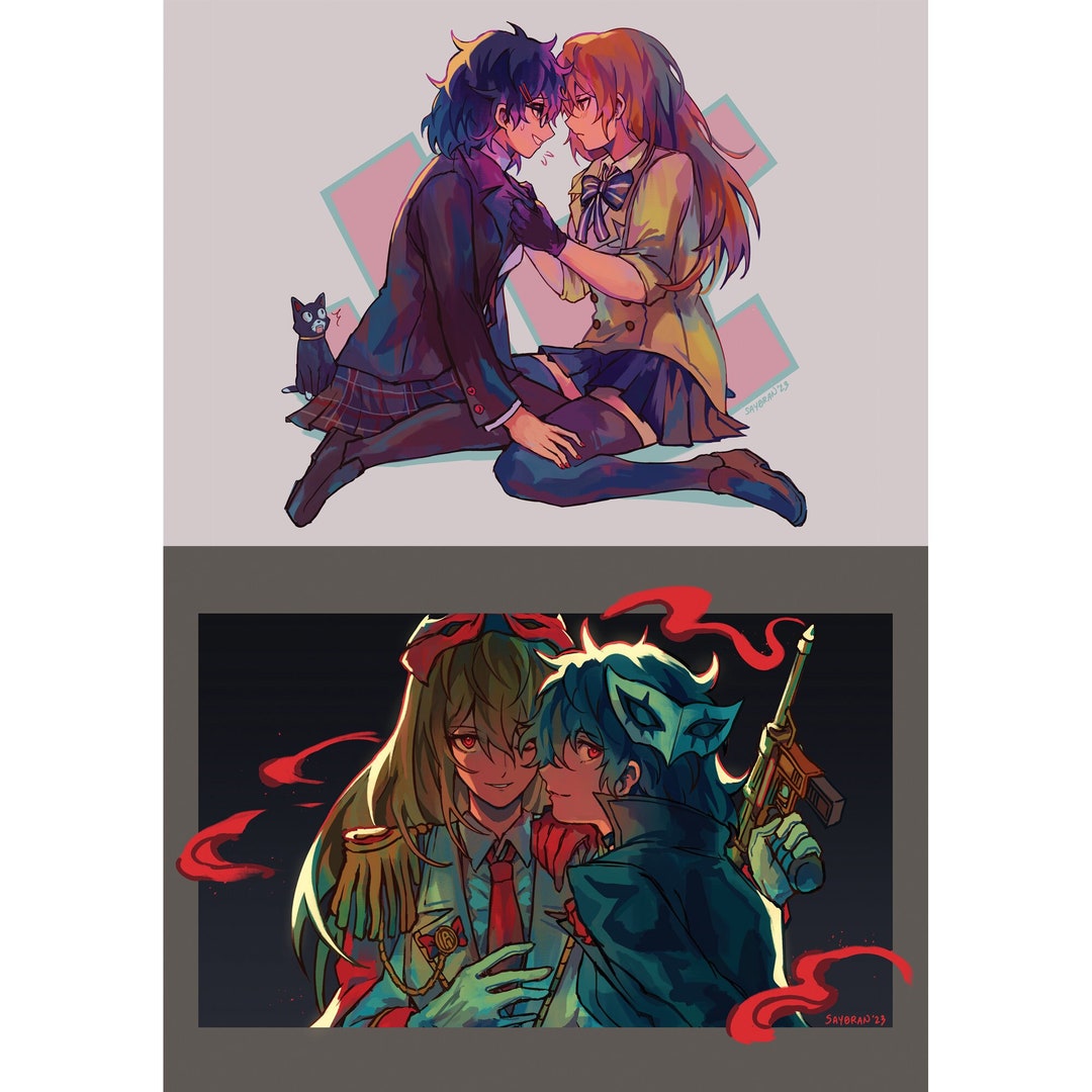 P5 Fem Akechi & Joker Mini Prints 5x7" - Etsy