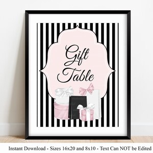 PRINTABLE Food Sign | Pink Paris Theme | Parisian Theme | Baby Shower ...