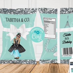 EDITABLE Chip Bag | Blue Paris Theme | Parisian Theme | Baby Shower ...