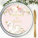 EDITABLE Swan Charger Plate Insert |dove Baby Shower| |swan Birthday ...