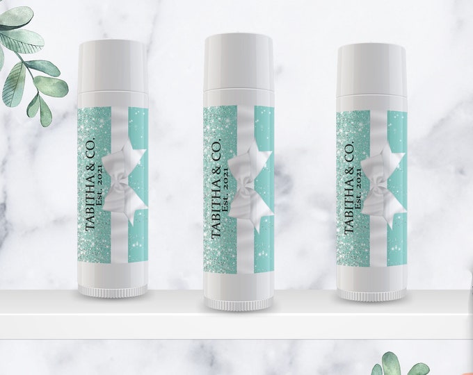 EDITABLE Paris Blue Sparkle Lip Balm | Blue Paris Theme | Parisian ...