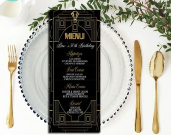 Roaring 20s Menu Template - Etsy