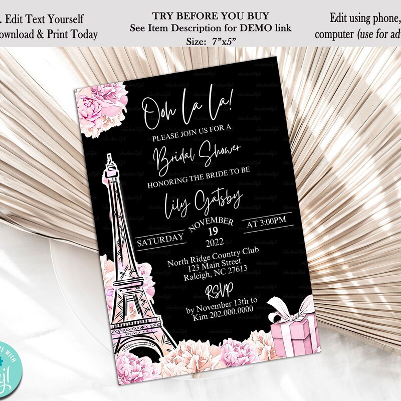 Paris Themed Invitations - Etsy