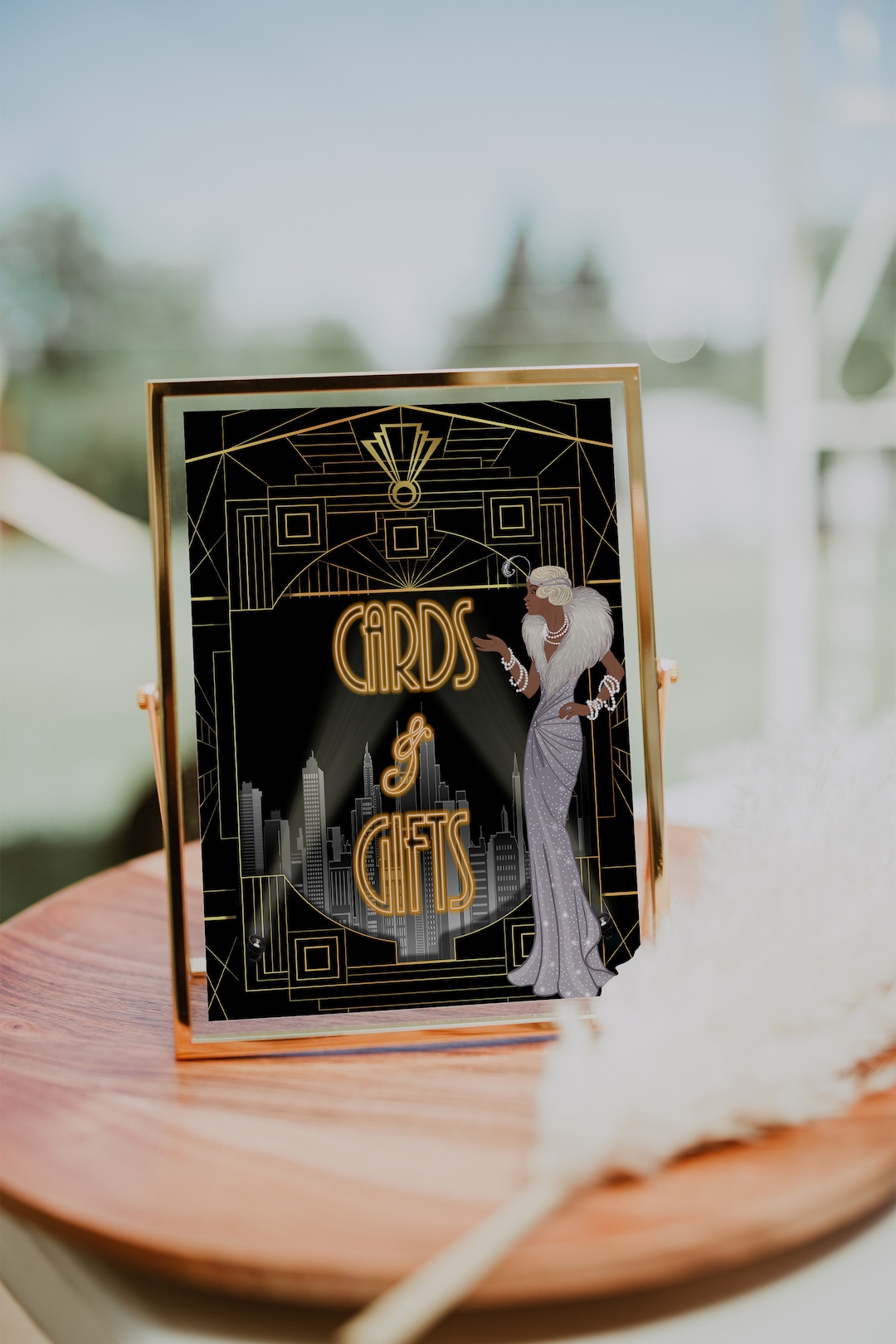 PRINTABLE Cards and Gifts Sign Harlem Theme Party Gatsby Party ...