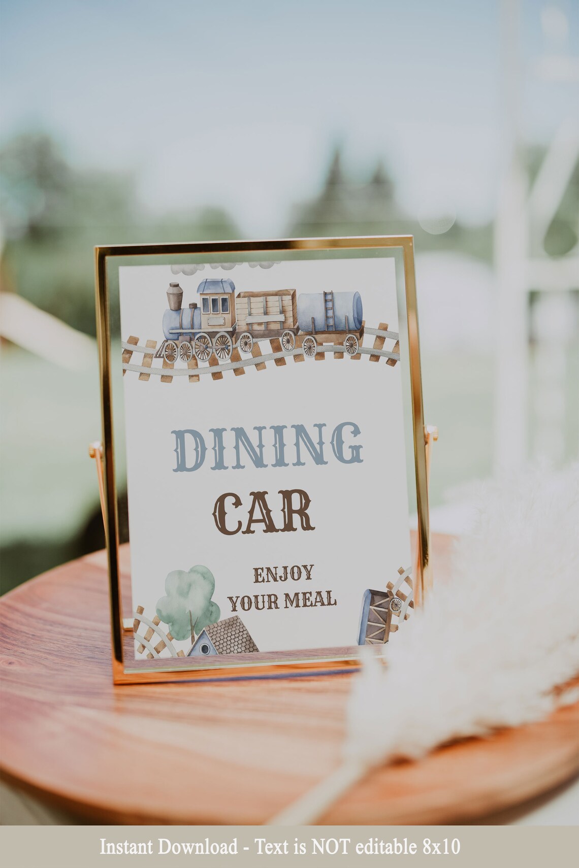 PRINTABLE Dining Car Sign Food Sign Train Party Boy - Etsy