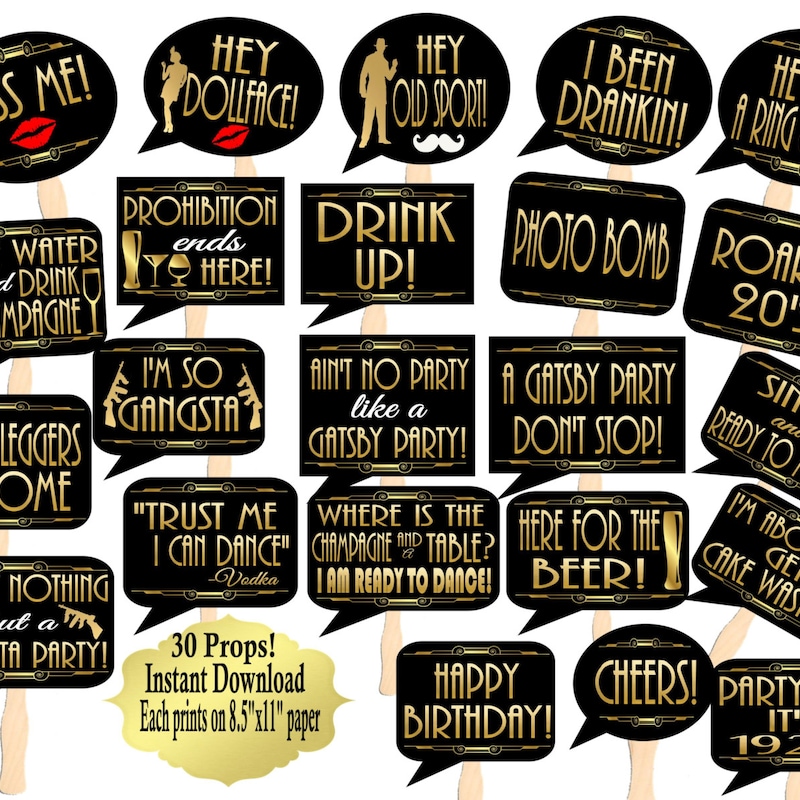 Great Gatsby Wedding Props - Etsy UK