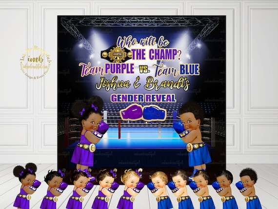 PRINTABLE Boxer Baby Gender Reveal, Boxer Theme, Boxing Baby Shower ...