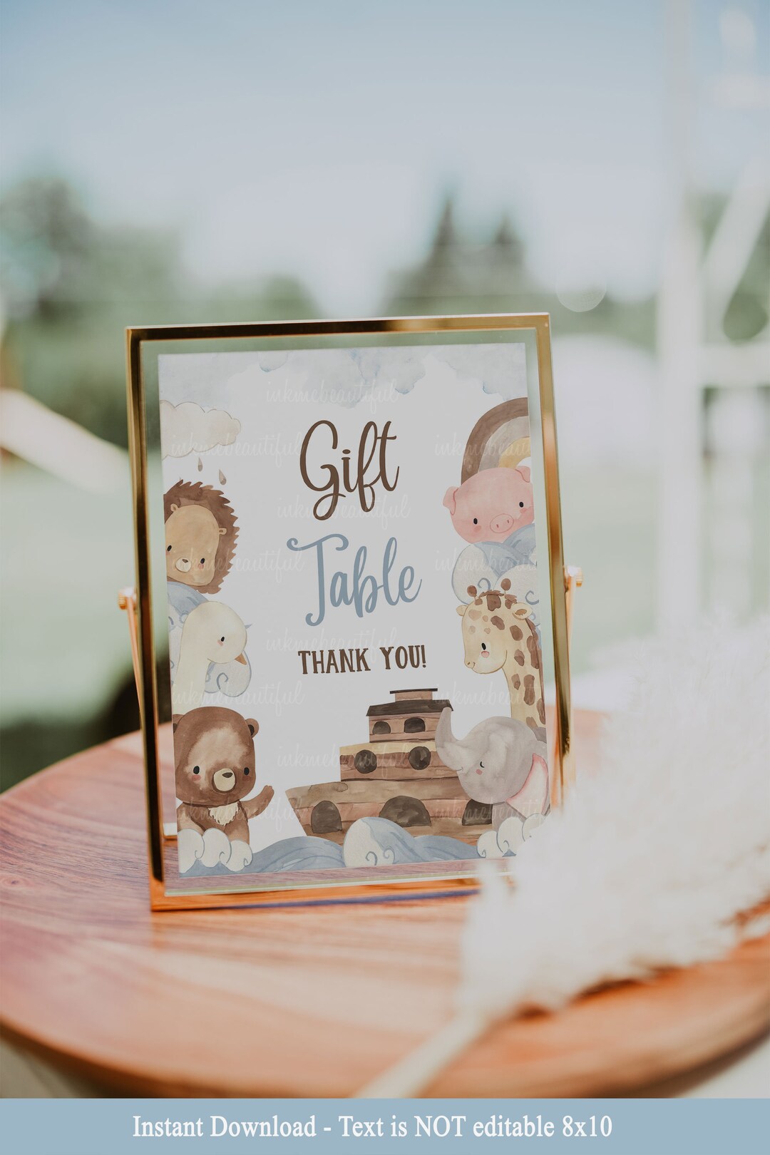 Noah's Ark Gift Table Sign | Noah's Ark Theme | Baby Shower | Baptism ...