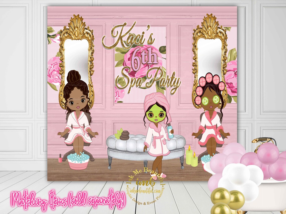 PRINTABLE Spa Sign Beauty Bar Sign 8x10 Pamper Party | Etsy