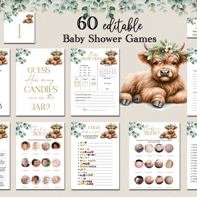 Brown Cow Theme Party - Etsy UK