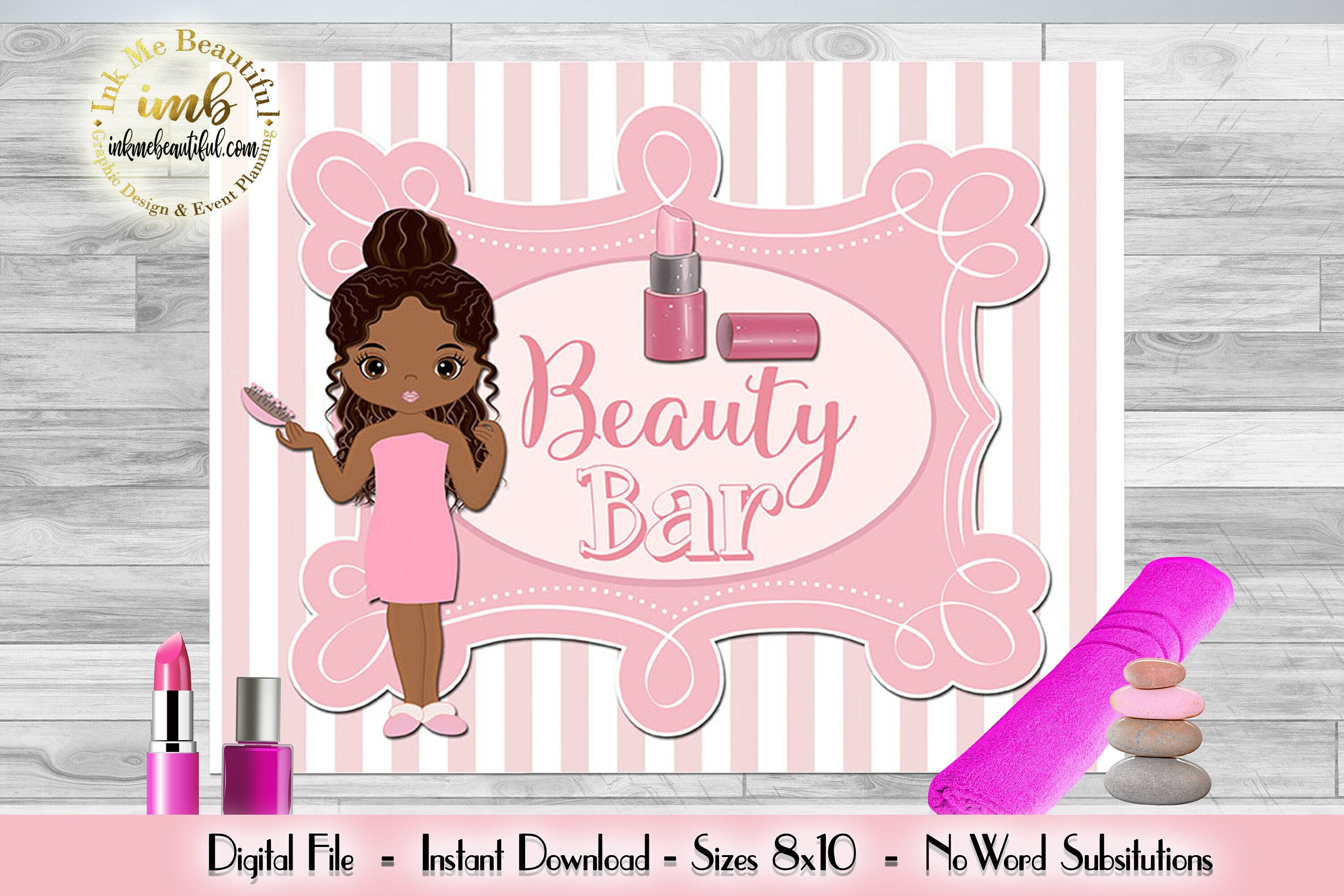 PRINTABLE Spa Sign, Beauty Bar Sign 8x10, Pamper Party Birthday Partysp ...