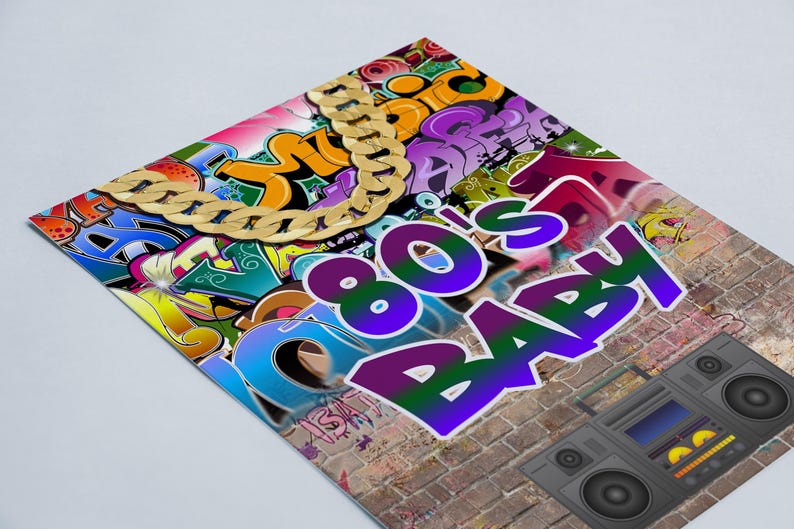 DIGITAL FILE 80s Baby Sign, Sweets Candy Sign, 5x7 and 8x10, Hip Hop ...