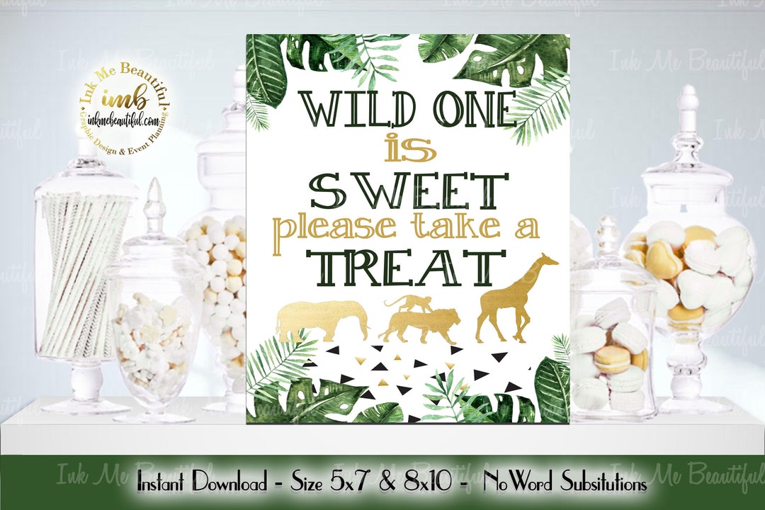DIGITAL FILE One is Sweet Please Take a Treat Baby Shower - Etsy