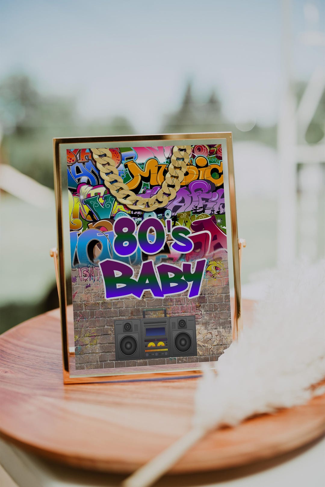 DIGITAL FILE 80s Baby Sign, Sweets Candy Sign, 5x7 and 8x10, Hip Hop ...