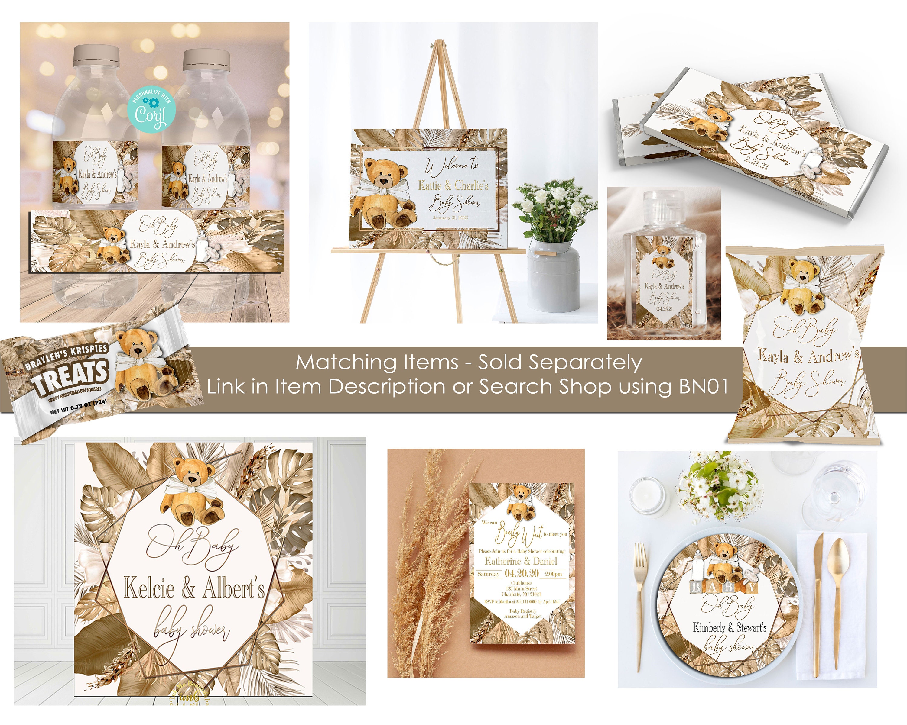 PRINTABLE Teddy Bear Baby Shower Backdrop Banner Teddy Bear - Etsy