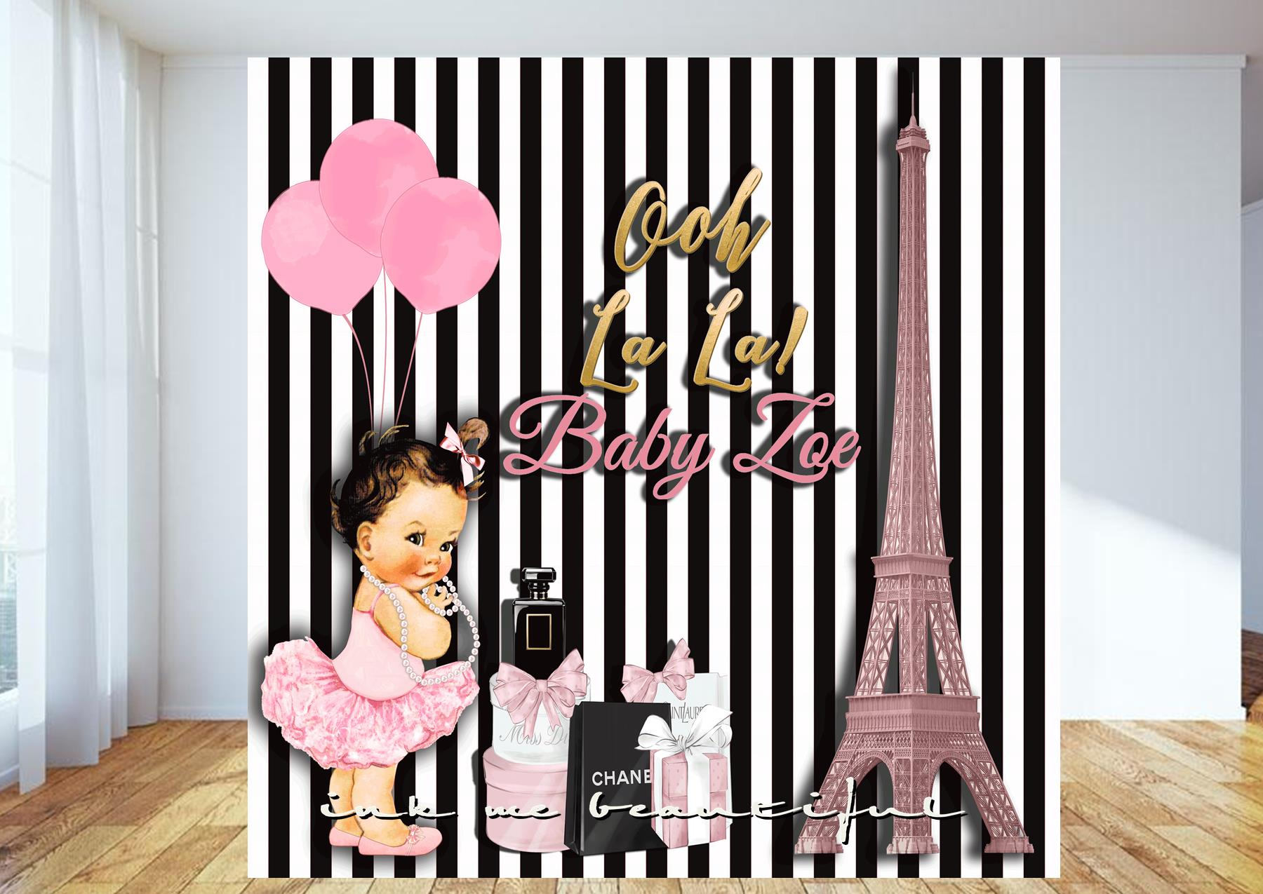 PRINTABLE Paris Theme Backdrop Parisian Themed Backdrop | Etsy