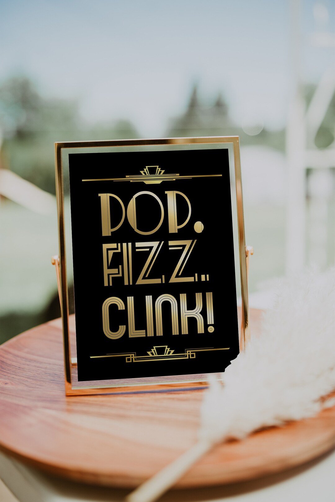 PRINTABLE Pop Fizz Clink Sign Gatsby Party Decoration Roaring 20s Art ...